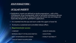 Ocular Drug Delivery system | PPTX