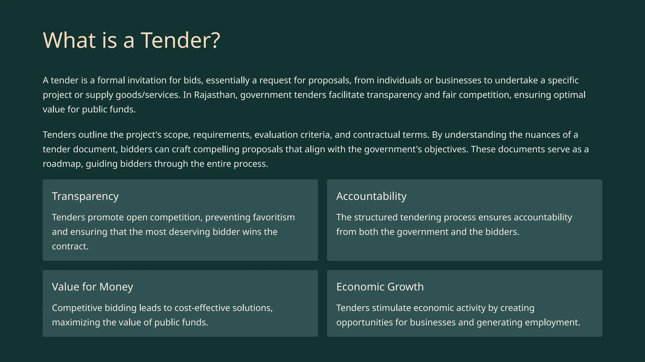 The most and latest tenders in Rajasthan | PPTX