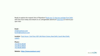 Forts of Rajasthan 11 Days Tour Package from Delhi | Eaze Tours | PPT