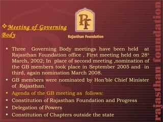 Rajasthan Foundation Introduction | PPT