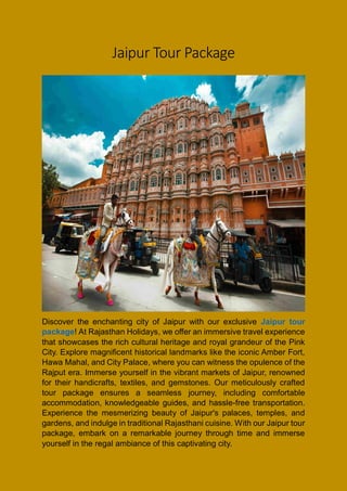 Jaipur Trip package | PDF