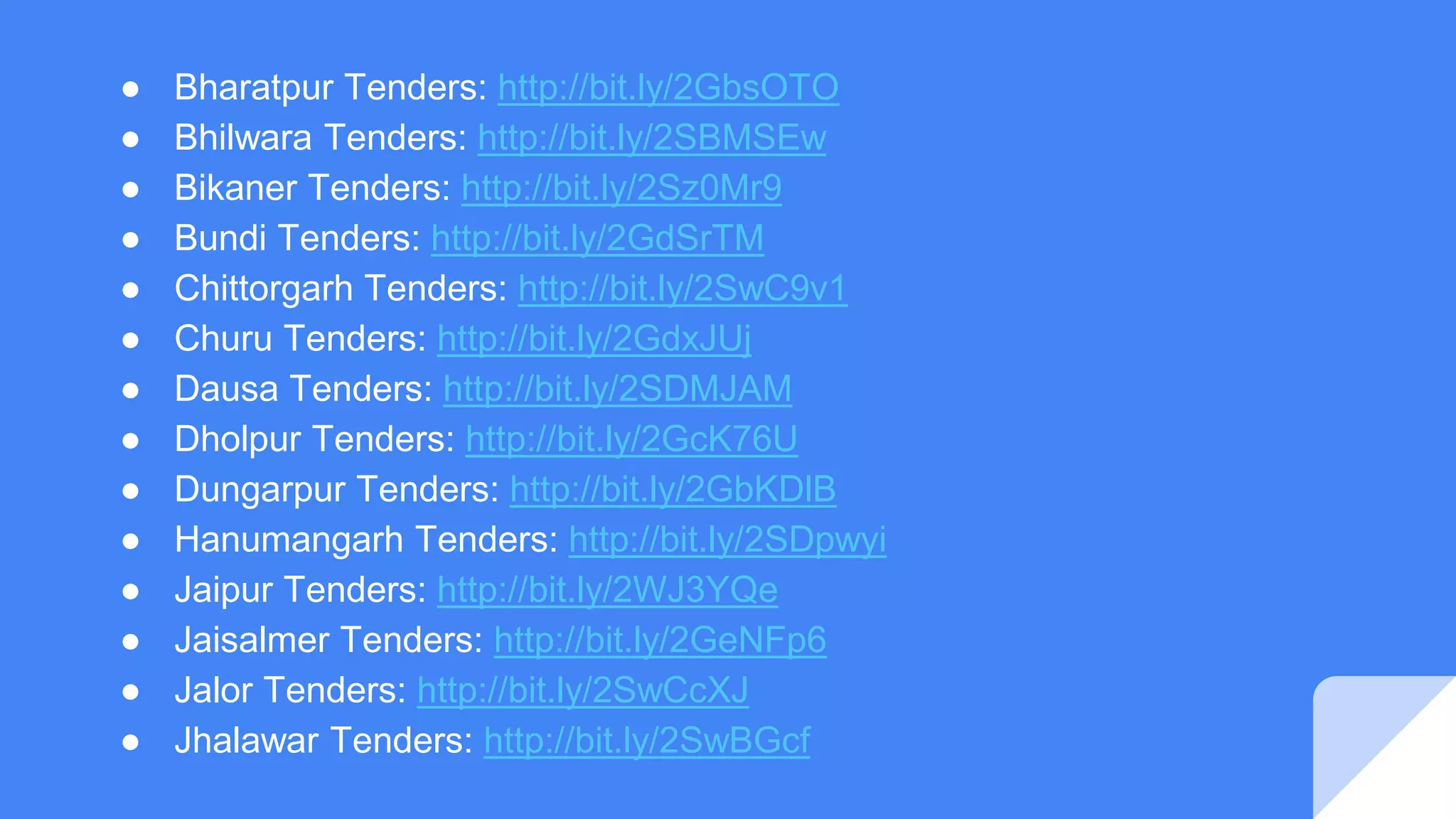 Rajasthan Government Tenders | PPTX