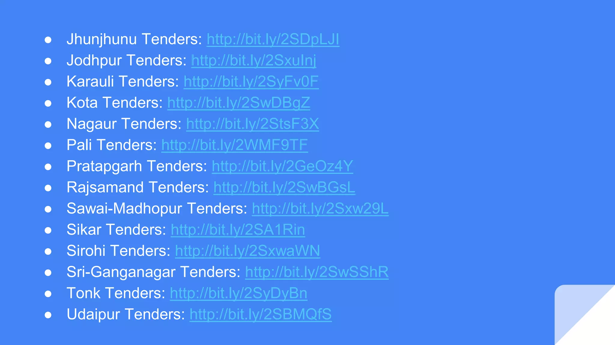 Rajasthan Government Tenders | PPTX