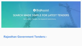 Rajasthan Government Tenders | PPT