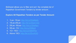 Rajasthan Government Tenders | PPT