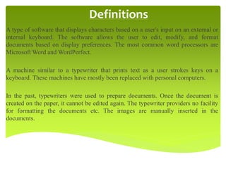 word processor | PPT