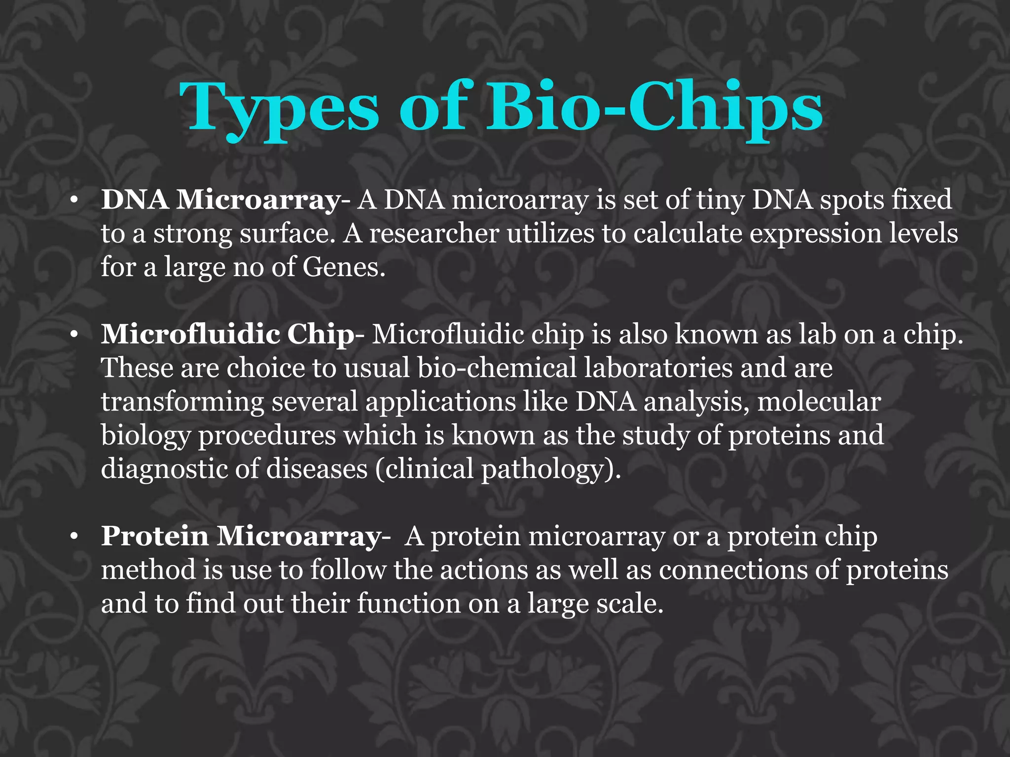 The Biochip Technology | PPTX