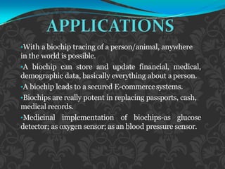 The Biochip Technology | PPTX