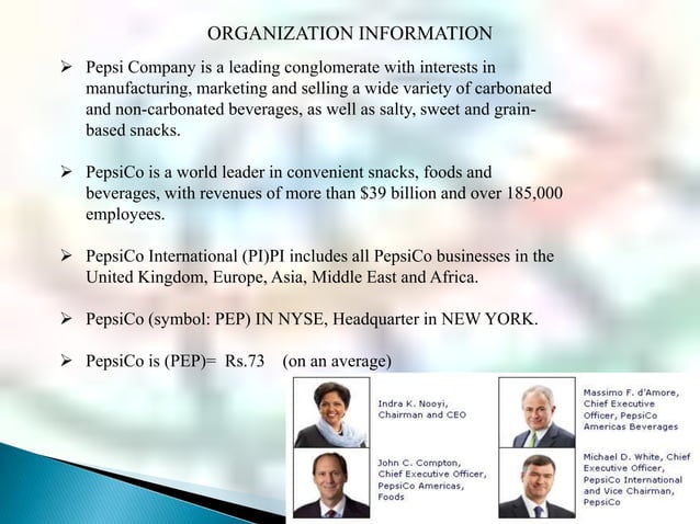 FINANCIAL MANAGEMENT OF PEPSICO | PPTX
