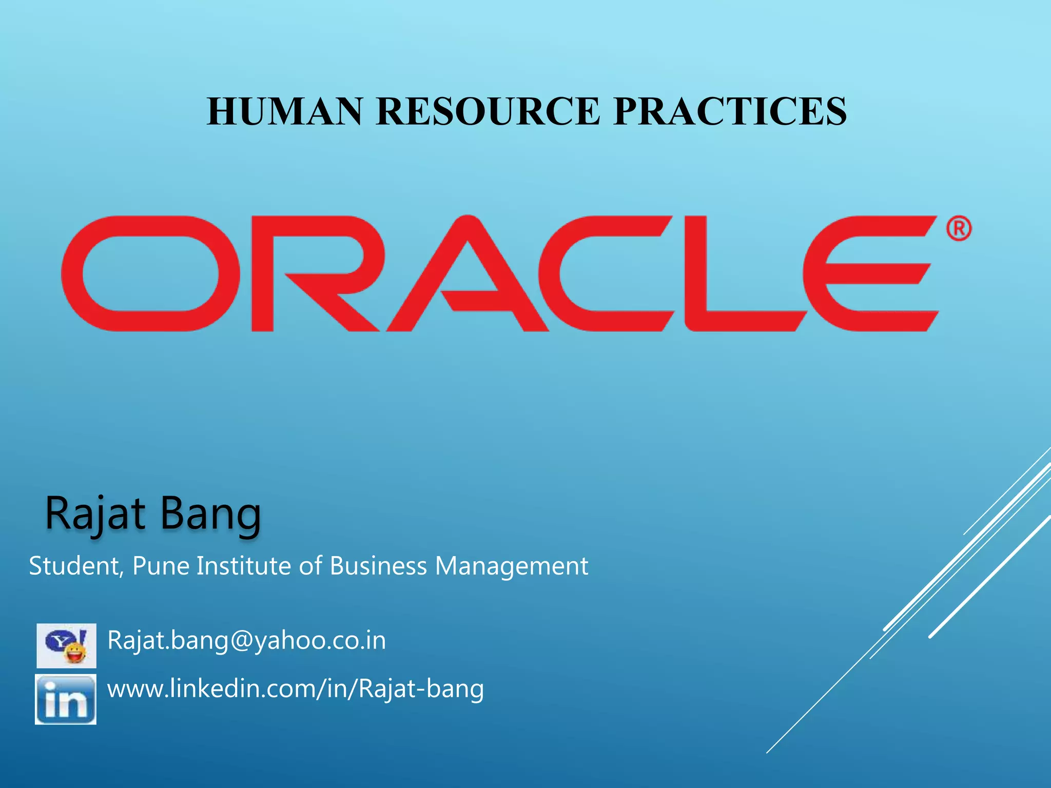 Oracle HR Practices | PPTX