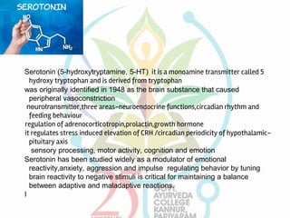 Role of moordhathyla in serotonin related neuroendocrinology Dr.Simi ...