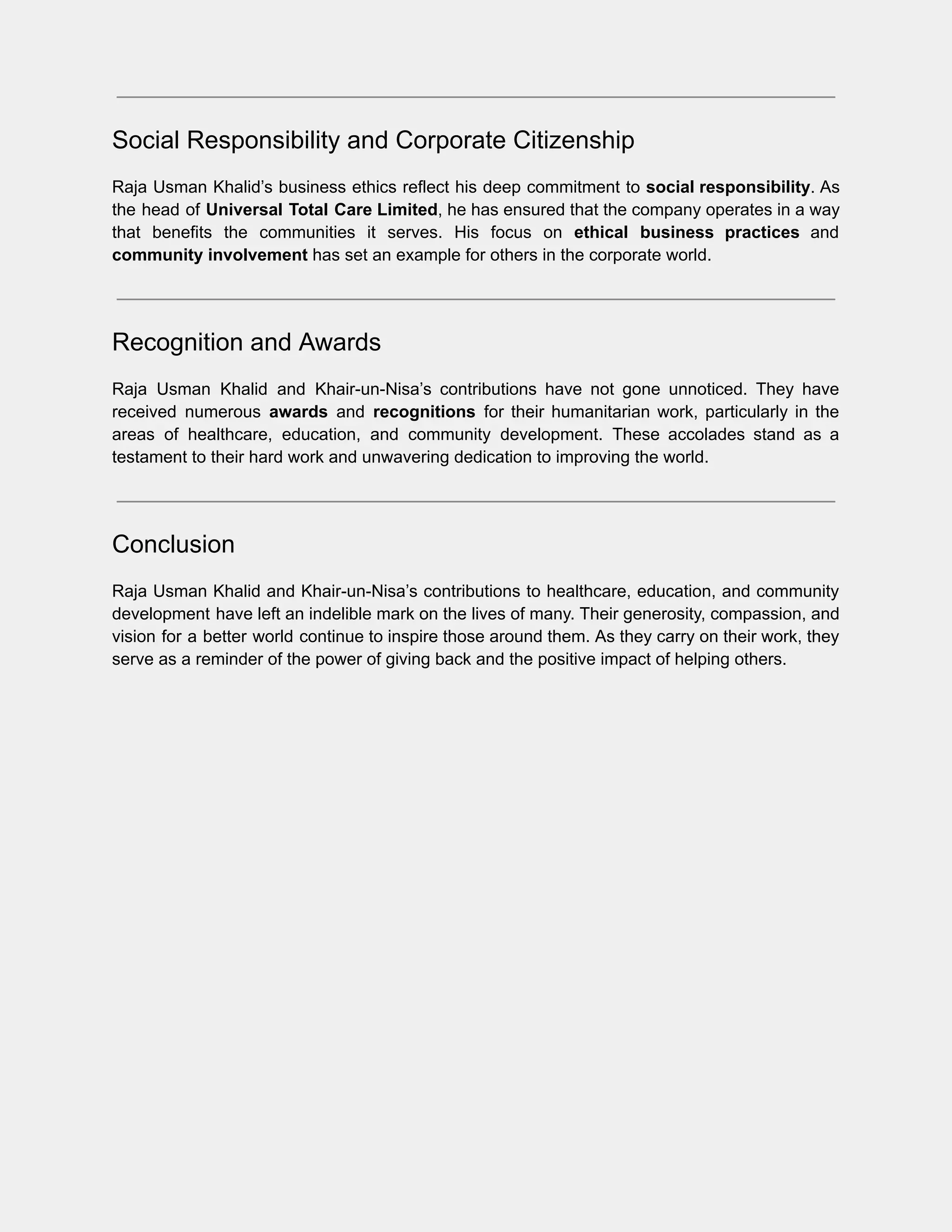 Raja Usman Khalid And Khair-un-Nisa Society | PDF