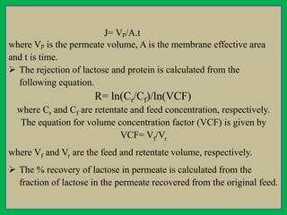 Application of ultrafiltration in lactose separation | PPT