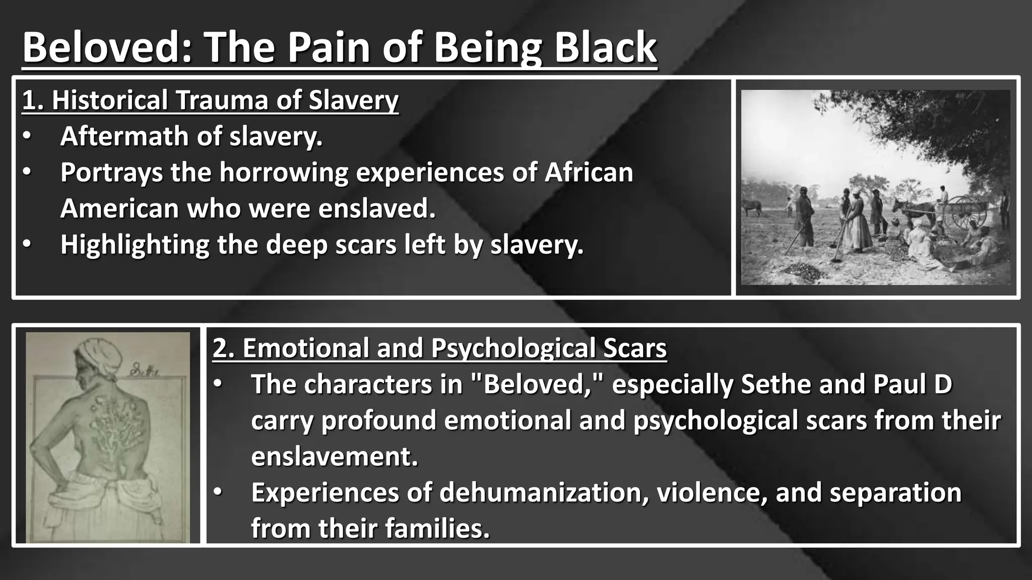 Beloved the Pain Being Black | Toni Morrison | PPTX