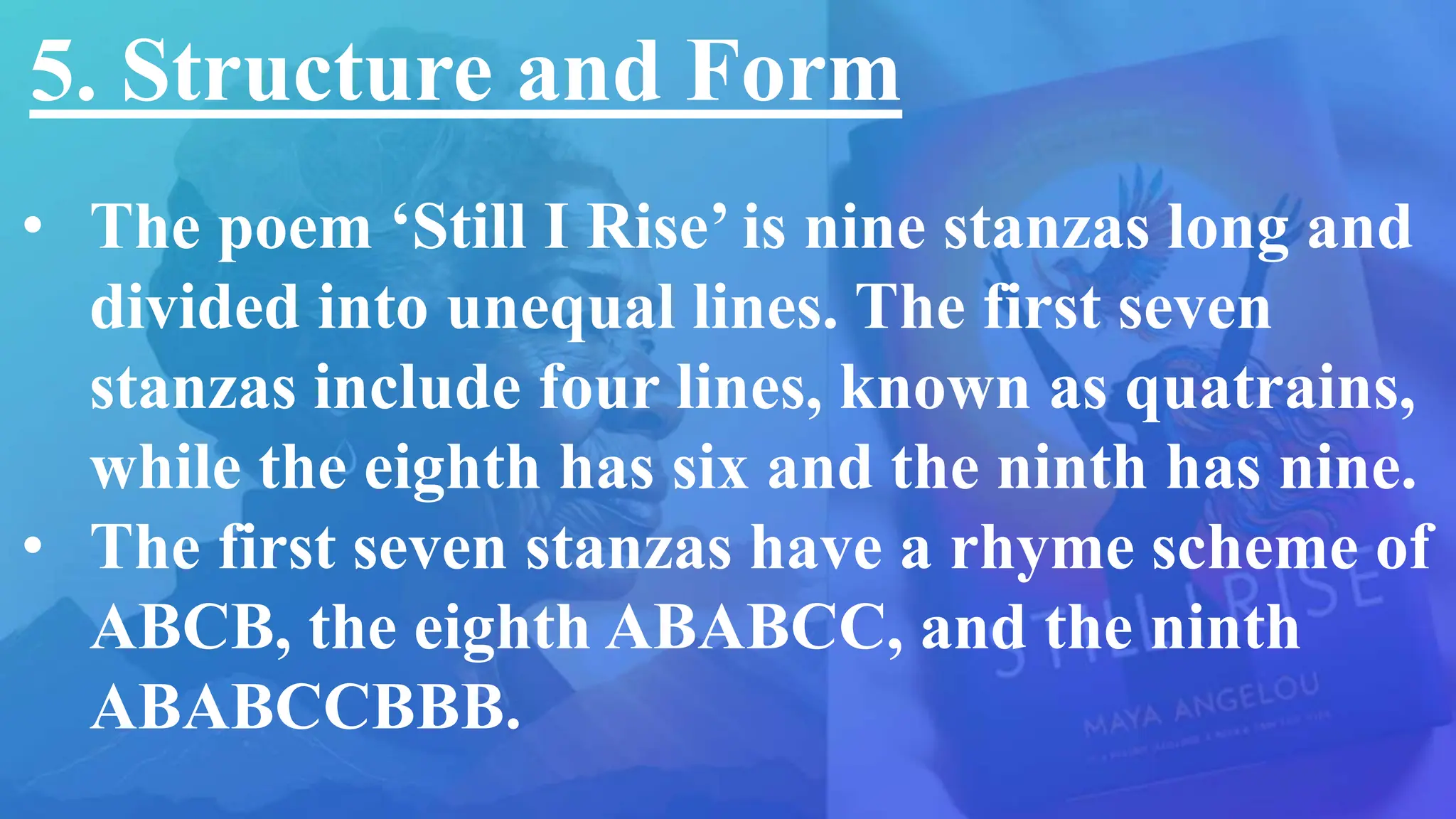Still I Rise by Maya Angelou | Summary and Analysis | PPTX | Poetry ...