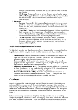 From Clicks to Conversions: Optimizing Your Digital Marketing Funnel | PDF