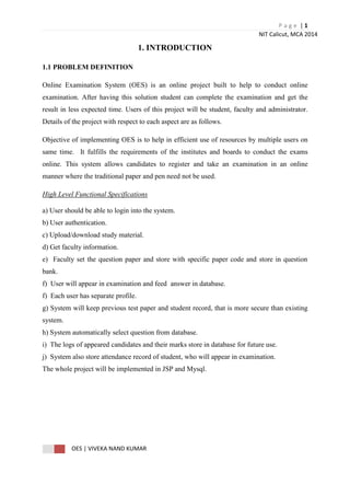 online Examination System (project report) | PDF
