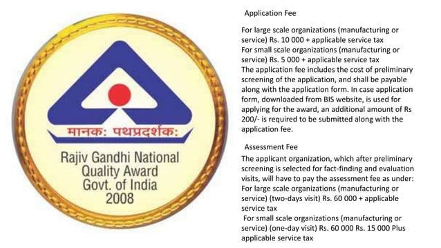 Rajeev Gandhi National Quality Award | PPTX | Business | Business and ...