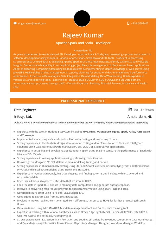 Rajeev kumar apache_spark & scala developer | PDF