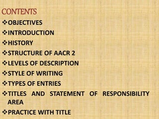 Anglo-American Cataloguing Rules AACR 2 ppt | PPTX