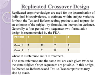 Bioavailability bioequivalance study designs | PPTX