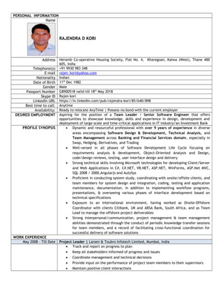 Rajendra kori it_project lead_9_cv | PDF