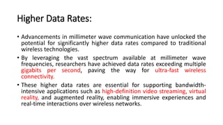 Millimeter Wave Communication Techniques.pptx | Computer Networking | Computing