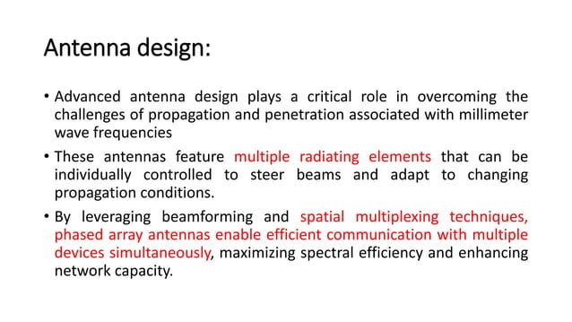 Millimeter Wave Communication Techniques.pptx | Computer Networking | Computing
