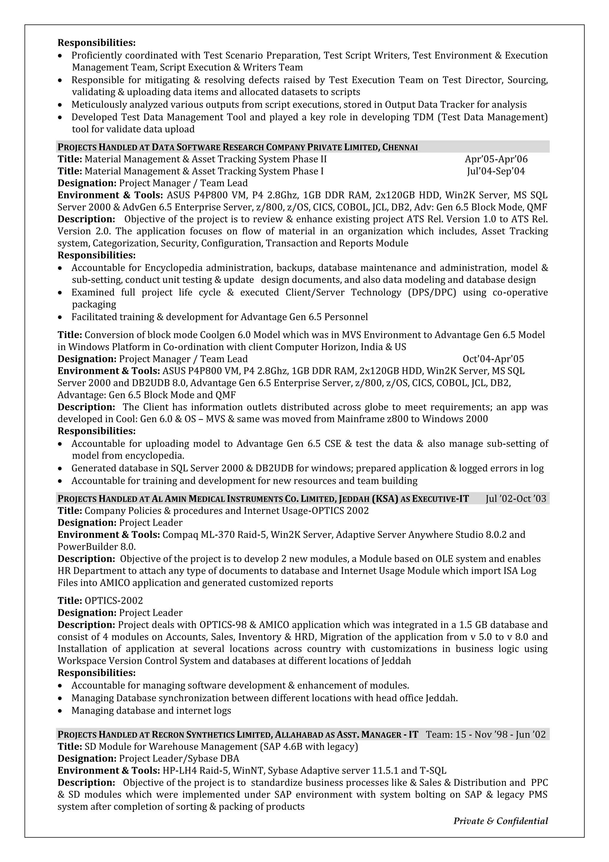 Rajesh parashar-cv | PDF | Databases | Computer Software and Applications