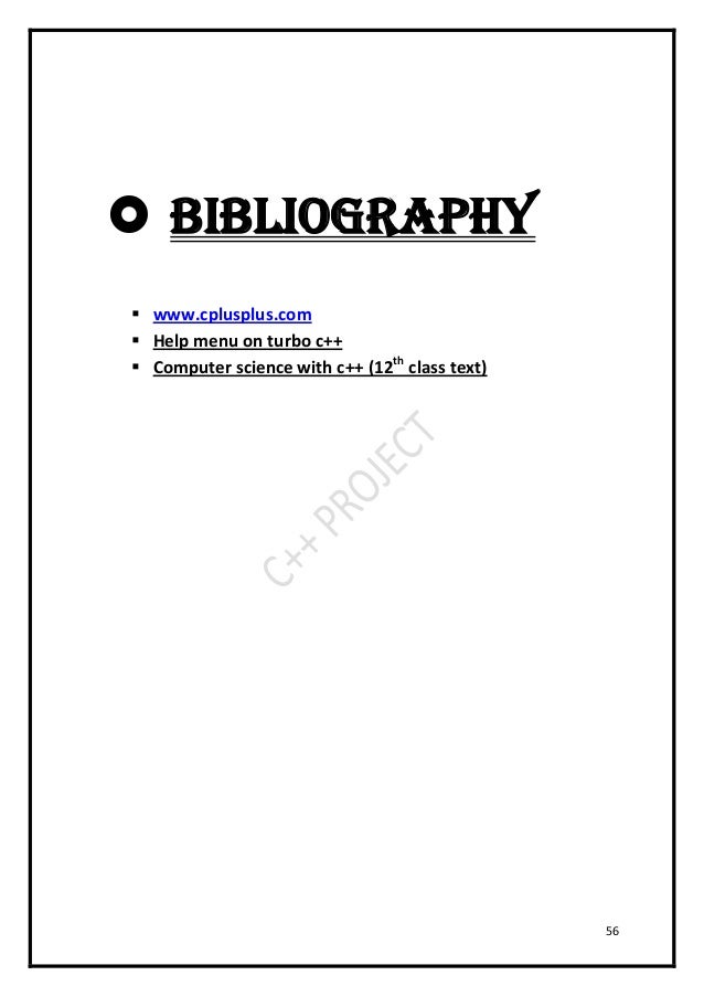 Bibliography For Science Project