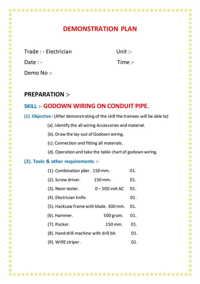 Rajesh demonstration plan | DOCX