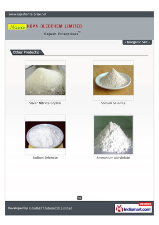 Nova Oleo Chem Limited, Mumbai, Inorganic Salt | PDF