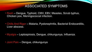 Approach to febrile illness and common tropical fever.pptx