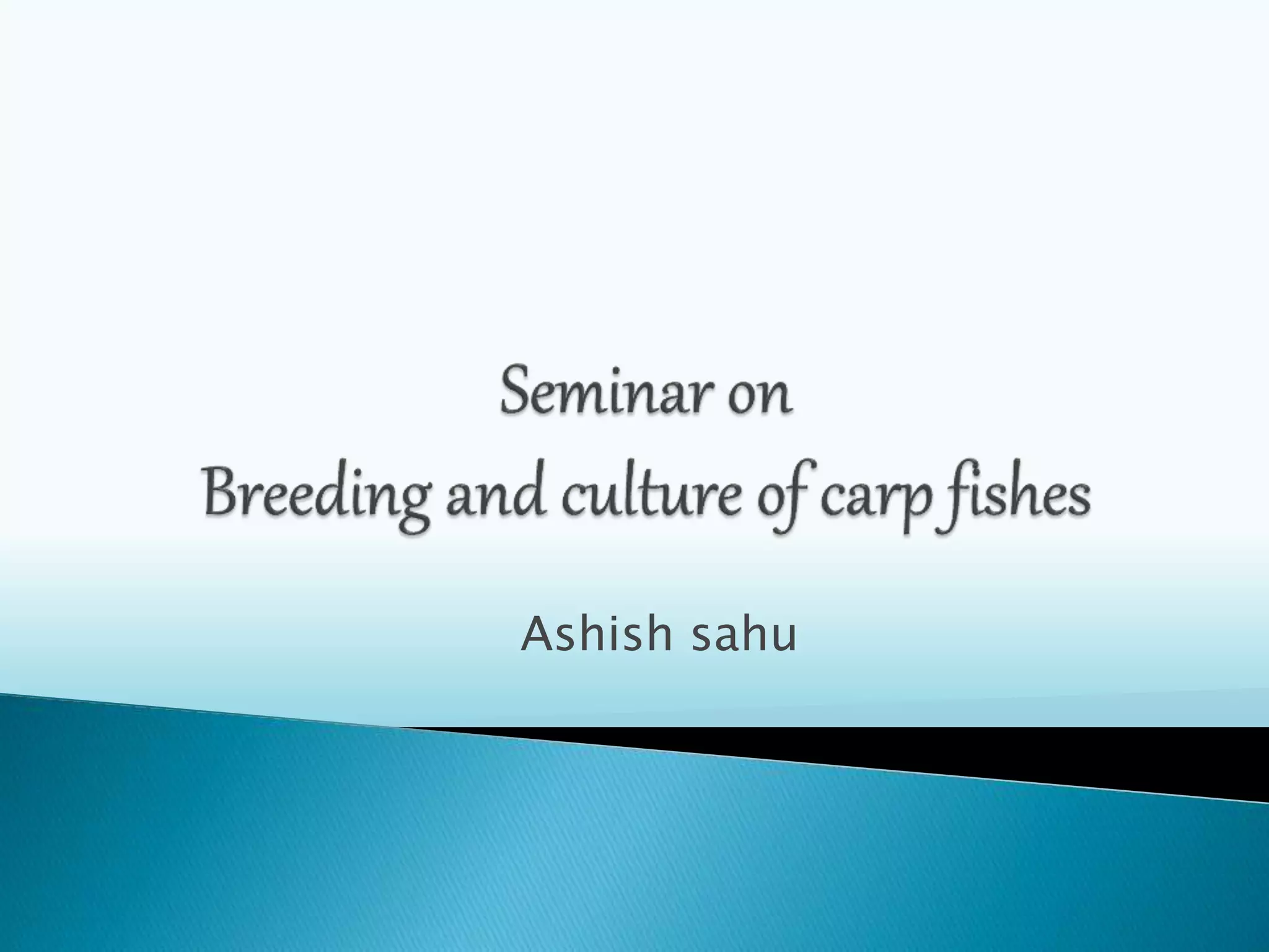 BREEDING AND CULTURE OF CARPS FISHES | PPTX
