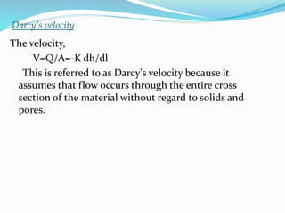 DARCY’S LAW | PPTX