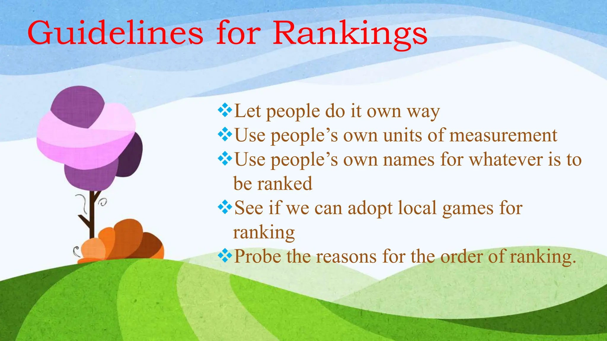 Ranking and Scoring Exercises for Research | PPTX