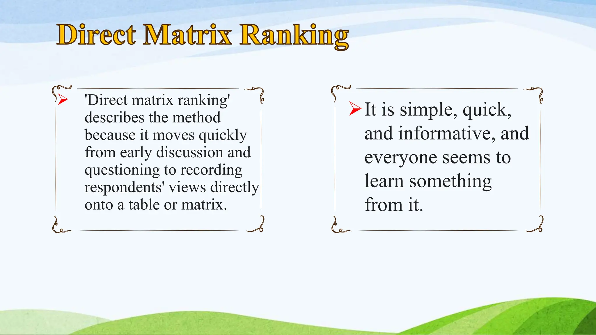 Ranking and Scoring Exercises for Research | PPTX