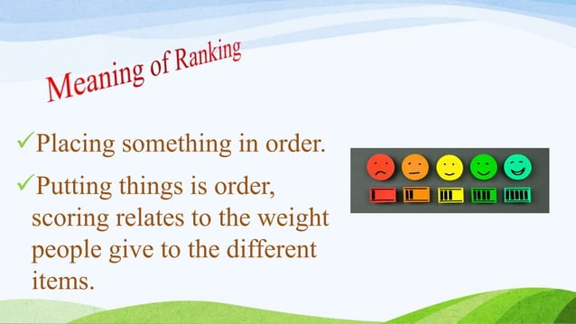 Ranking and Scoring Exercises for Research | PPTX