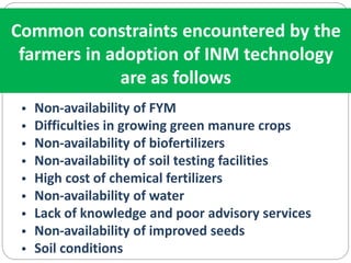 Rajesh seminar intercropping and INM | PPT