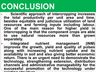 Rajesh seminar intercropping and INM | PPT