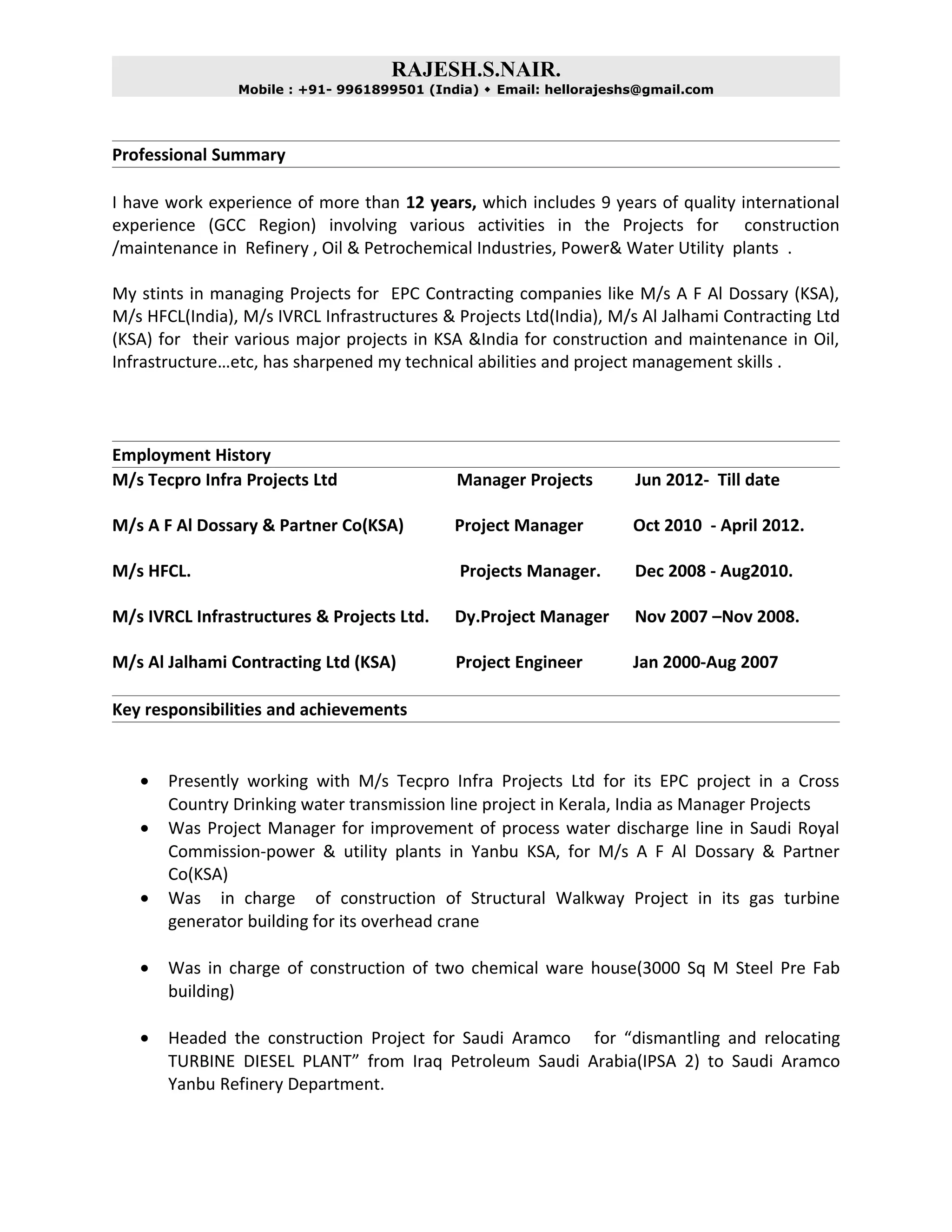 Rajesh Sree Ramachandran Nair Original Copy | DOC