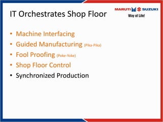 Rajesh Uppal Maruti Suzuki: IT Weds OT | PPT