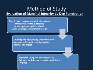 Evaluation of Marginal integrity and Depth of Cure for three ‘bulk fill ...