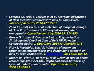 Evaluation of Marginal integrity and Depth of Cure for three ‘bulk fill ...