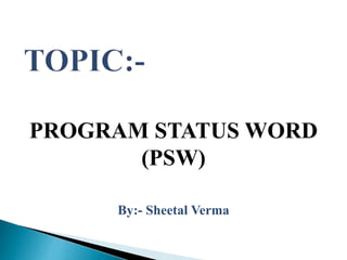 program status word | PPTX