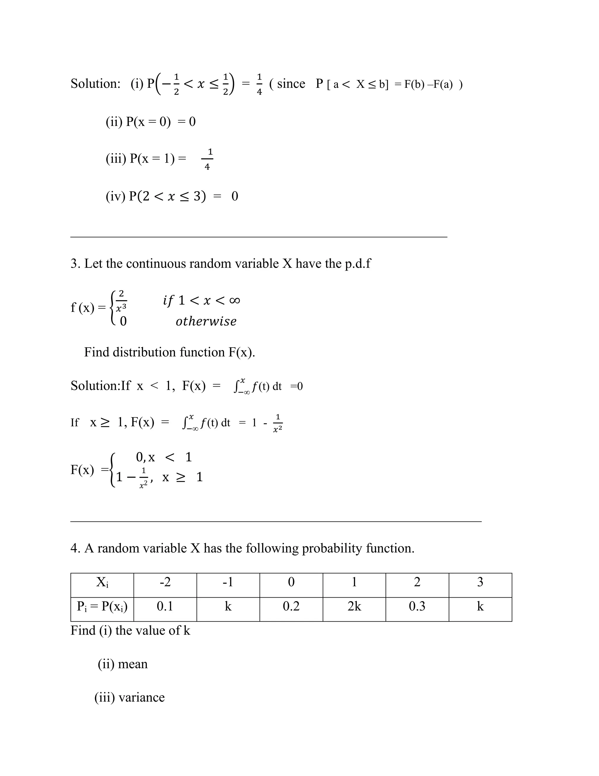 Mathematical Statistics-Questions and Answers | PDF