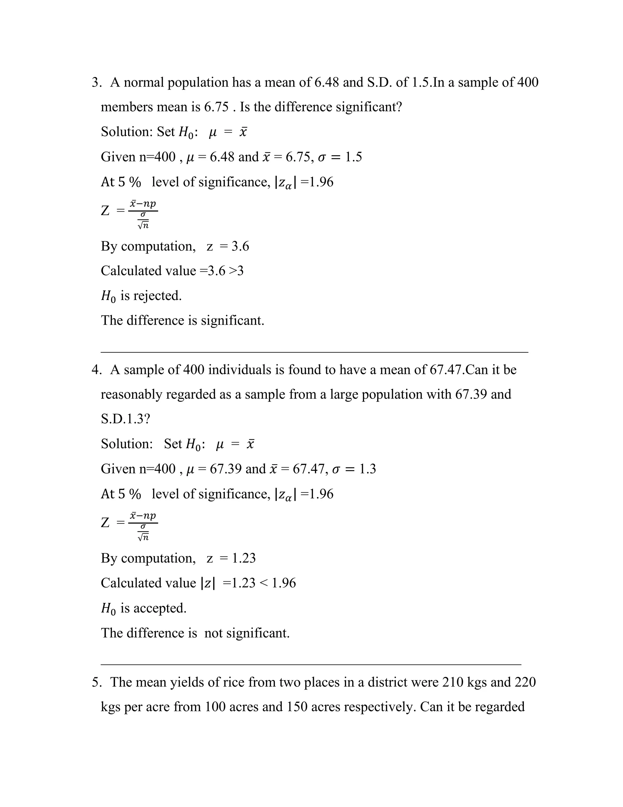 Mathematical Statistics-Questions and Answers | PDF