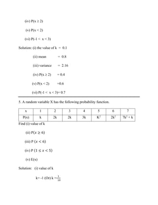 Mathematical Statistics-Questions and Answers | PDF