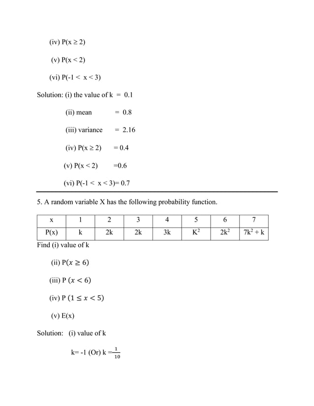 Mathematical Statistics-Questions and Answers | PDF
