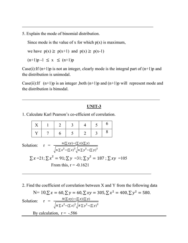 Mathematical Statistics-Questions and Answers | PDF